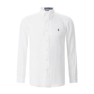 Polo Ralph Lauren Homme, Chemises, Blanc, Taille: XL Linen Shirt