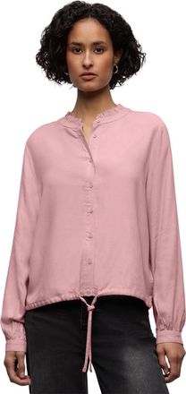 Street One Damen 3412402 Melange Bluse mit Rüschen, Powder Pink Mel, 38