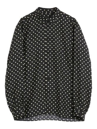 Valentino Garavani chemise en soie &agrave; imprim&eacute; Plusdepois - Noir