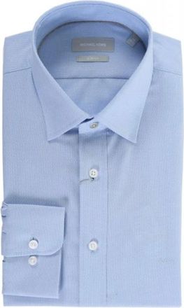 Michael Kors Homme, Chemises, Bleu, Taille: L Mini Design Modern Fit Stretch Shirt