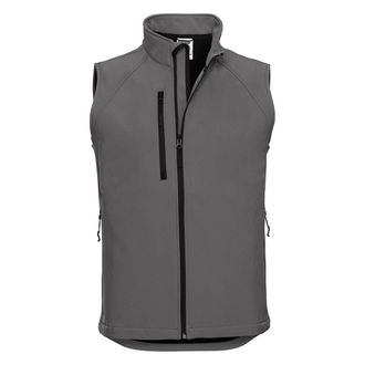 Russell Athletic Russell Herren Soft-Shell-Weste, 3-lagig (Titangrau)