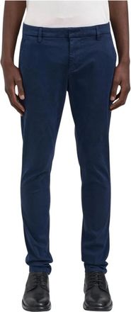 Dondup Homme, Pantalons, Bleu, Taille: W30 Chinos en Twill de Coton Coupe Droite