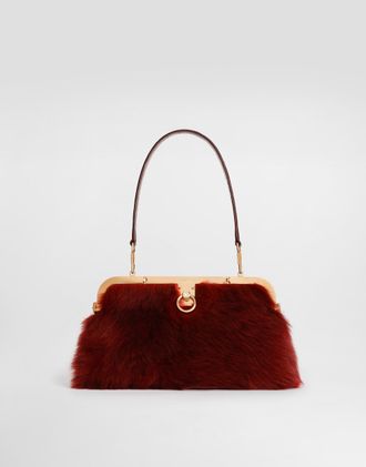 Dolce & Gabbana Amanda Handbag In Sheepskin And Crocodile Leather - Frau Handtaschen Mehrfarbig Onesize