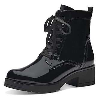 Marco Tozzi Femme 2-25262-41 Talon de Botte en Dentelle, Noir Verni, 36 EU