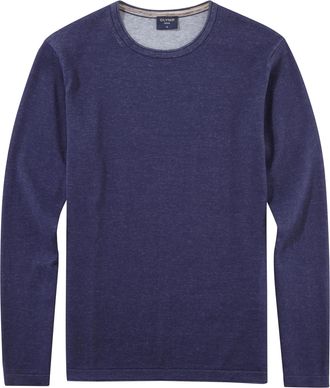 Olymp Herren Pullover Rundhals Casual.Strick,Single Jersey,Regular fit,Marine 18,XXL