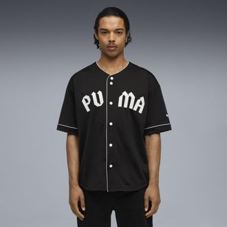 Puma Oversized Baseballtrikot Herren, Kleidung, Schwarz, S