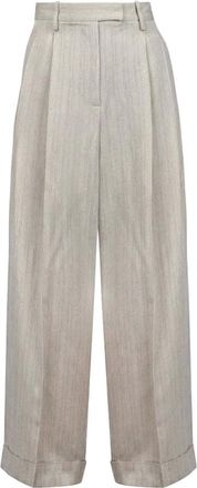 Alysi Femme, Pantalons, Beige, Taille: 38 FR Pantalon Large Tailleur