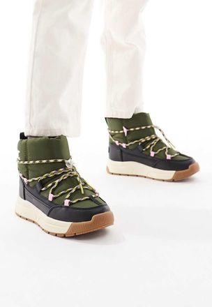 Sorel Whitney III - Bottes dhiver à enfiler - Vert militaire et noir