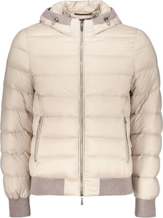 Moorer Wattierte Depisis-S3 Kapuzenjacke - Nude