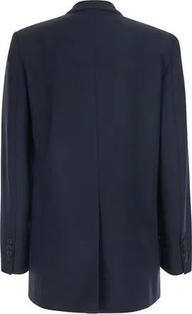 Jucca Double-Breasted Wool Blazer - Navy