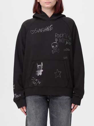 Zadig&Voltaire Sweat &agrave; capuche oversize en coton avec logo en strass
