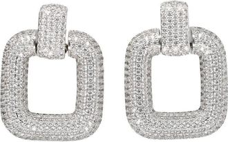 Self Portrait Ohrringe - Self-Portrait Silver Crystal Knocker Earrings - Gr. unisize - in Mehrfarbig - f&uuml;r Damen