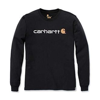 Carhartt Work in Progress 104107 T-shirt &agrave; manches longues avec logo Emea Core - Homme - Noir - XXL