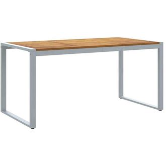 vidaXL Garten-E&szlig;tisch Grau 160 x 80 x 75 cm vidaXL