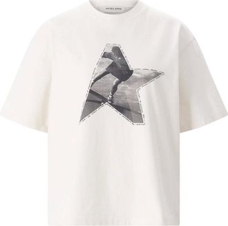 Golden Goose Femme, Tops, Beige, Taille: 42 FR Boxy T-Shirt