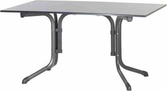 Sieger 3170-55 Boulevard-Klapptisch vivodur, 140x90 cm, eisengrau Gestell aus Stahl in eisengrau, Tischplatte aus vivodur in anthrazit