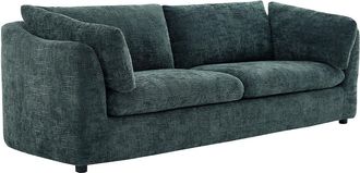 Vente-Unique 3-Sitzer-Sofa aus Strukturiertem gr&uuml;nen Stoff NURABI