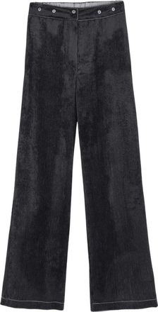 Alysi Femme, Pantalons, Gris, Taille: 44 FR Pantalon Large en Velours de Viscose