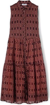 Motivi Femme, Robes, Brun, Taille: 36 FR Robe chemisier à motif ethnique