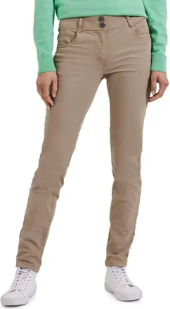 Cecil Damen B376001 Stoffhose Slim, Caramel beige, 36