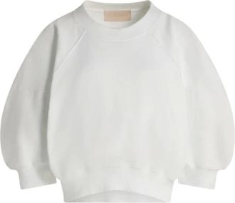 Circus Hotel Femme, Sweatshirts et sweats &agrave; capuche, Blanc, Taille: 38 FR Boxy Round Neck SweaT-shirt