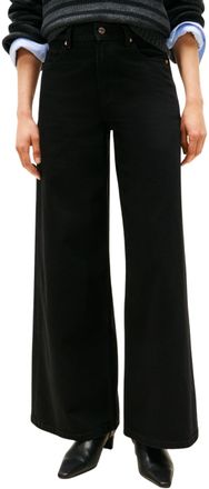 Tommy Hilfiger Damen Jeans Hose Black 70S Wide Leg, Schwarz (Black), 28W/26L