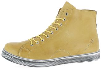 Andrea Conti Damen Schnürboots High Top Leder 0341500, Größe:37 EU, Farbe:Gelb