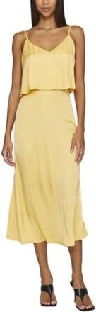 Vila Vila Violina Strap Flounce Maxi Dress/DC Robe, Cornsilk, 40 Femme