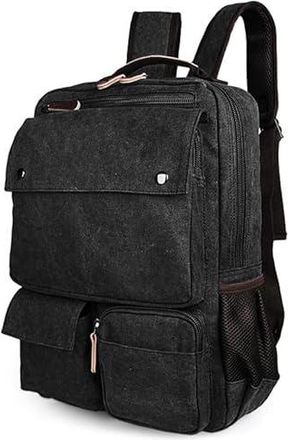 Trendhim | Sac &agrave; dos compact gris | Toile | Bandouli&egrave;re r&eacute;glable | Compartiment pour ordinateur portable 15,4, gris, 43 x 31 cm