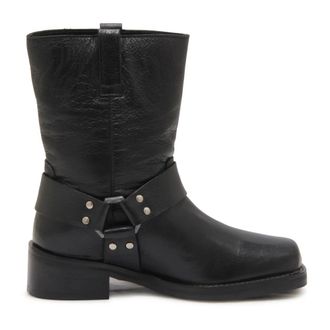 Emanuelle Vee Schwarze Clelia Stiefeletten mit Atena Riemen - - Shoes - Damen - Schwarzk - 36 EU