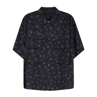 sacai Hemd mit Blumendruck - - Shirts - Herren - Schwarzk - L