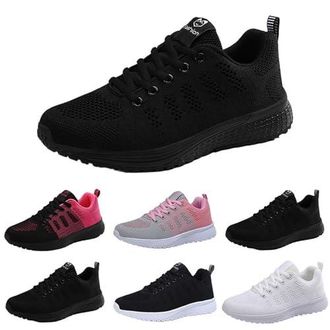 Generic Chaussures de course pour femme - L&eacute;g&egrave;res et respirantes - Pour la marche, la gym, le sport - Chaussures de tennis - Antid&eacute;rapantes, Noir, 36.5 EU