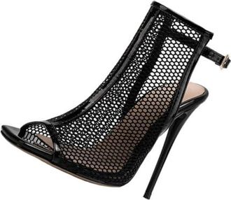 UPKOCH Sandales Femme Talon Haut Peep Toe &Eacute;l&eacute;gantes &agrave; Talon Aiguille Mode Printemps Respirantes pour Soir&eacute;e Mariage et F&ecirc;te Stabilit&eacute; Antid&eacute;rapante Confortab