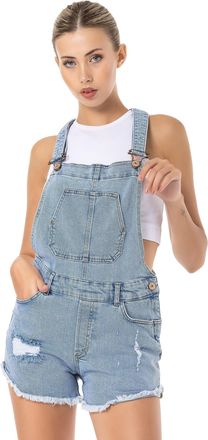 Red Bridge Denim Latzhose f&uuml;r Damen Jeans Overall Jumpsuit Hellblau W30