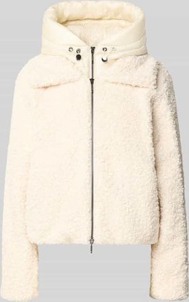 AMBER & JUNE Jacke aus Teddyfell mit Zweiwege-Rei&szlig;verschluss