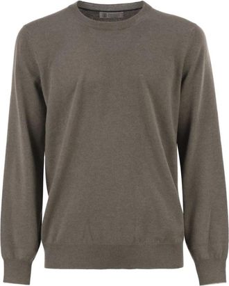 Brunello Cucinelli Rundhals-Pullover - - Knitwear - Herren - Gr&uuml;n - S