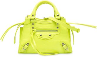 Balenciaga Hobo Bags - Mini Croc Embossed Calfskin Neo Classic City - Gr. unisize - in Gelb - f&uuml;r Damen