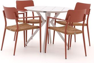 Bellagio la vita attrattiva Bellagio Cino/Sora &oslash; 90 cm Gartenm&ouml;bel-Set 5-teilig stapelbar