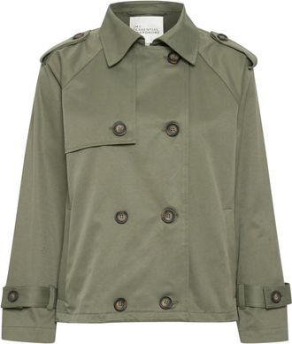 MY ESSENTIAL WARDROBE Femme, Manteaux, Vert, Taille: 46 FR Trench Manteaux