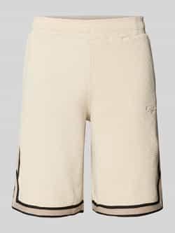 Pegador Shorts mit Strukturmuster und Label-Stitching