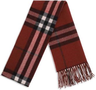 Burberry Check Scarf - Burgundy