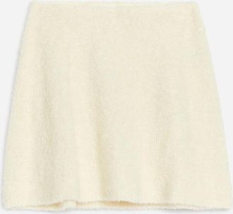 Arket Linksgestrickter Minirock -Weiß