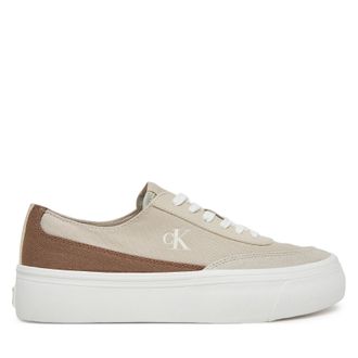 Calvin Klein Jeans Sneakers Calvin Klein Jeans Vulc Flatform Low Cv Mix Mg YW0YW01770 Beige