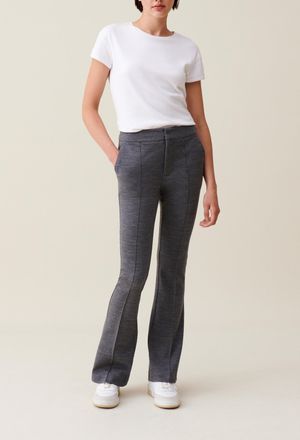 Claudie Pierlot Pantalon flare pr&egrave;s du corps gris