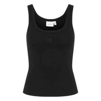 Gestuz Schwarzes Logo Top 2.0 T-Shirt - - Tops - Damen - Schwarzk - 2XS
