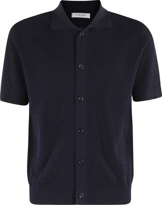 Paolo Pecora Homme, Pulls, Bleu, Taille: XL Cardigan
