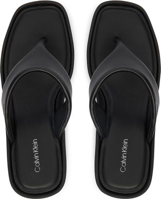 Calvin Klein Zehentrenner Calvin Klein Wedge 70 Sndl Thong Lth HW0HW02880 Schwarz