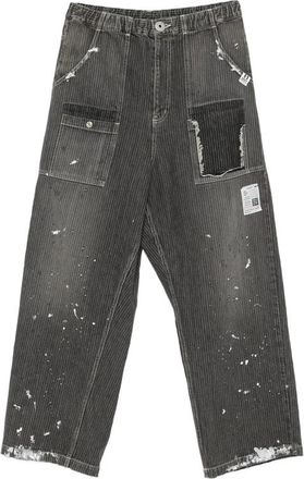Miharayasuhiro Paint-splatter Distressed Jeans
