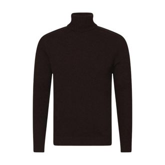 Oscar Jacobson Brauner Woll-Kaschmir Rollkragenpullover Stilvoll und Elegant - - Knitwear - Herren - Braun - XL