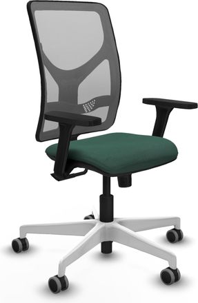 Piqueras y Crespo Stuhl f&uuml;r die Arbeit zu Hause, mit 3D-Armlehnen, h&ouml;henverstellbare Lendenwirbelst&uuml;tze, ausgestattet mit 3 Positionen und Schneidschaum, Grau/Flascheng